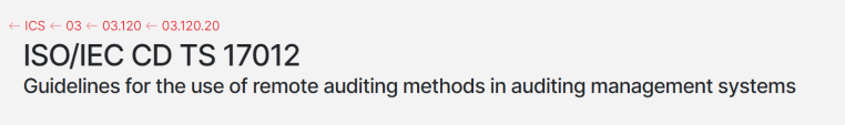 Shaping the Future: Progress on ISO/IEC 17012 for Remote Auditing ...